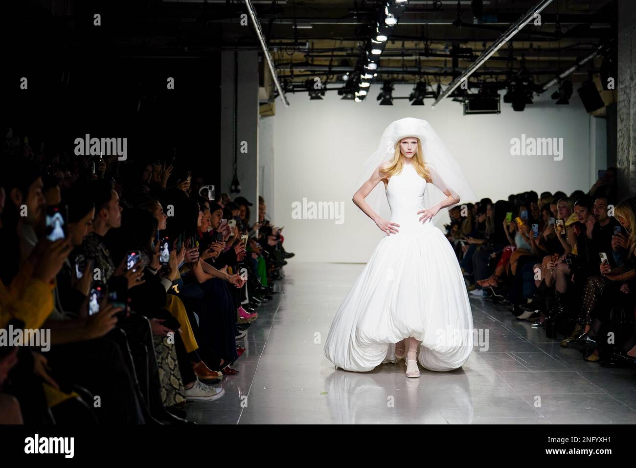 Models on the catwalk during the Conner Ives show at the Newgen Catwalk ...
