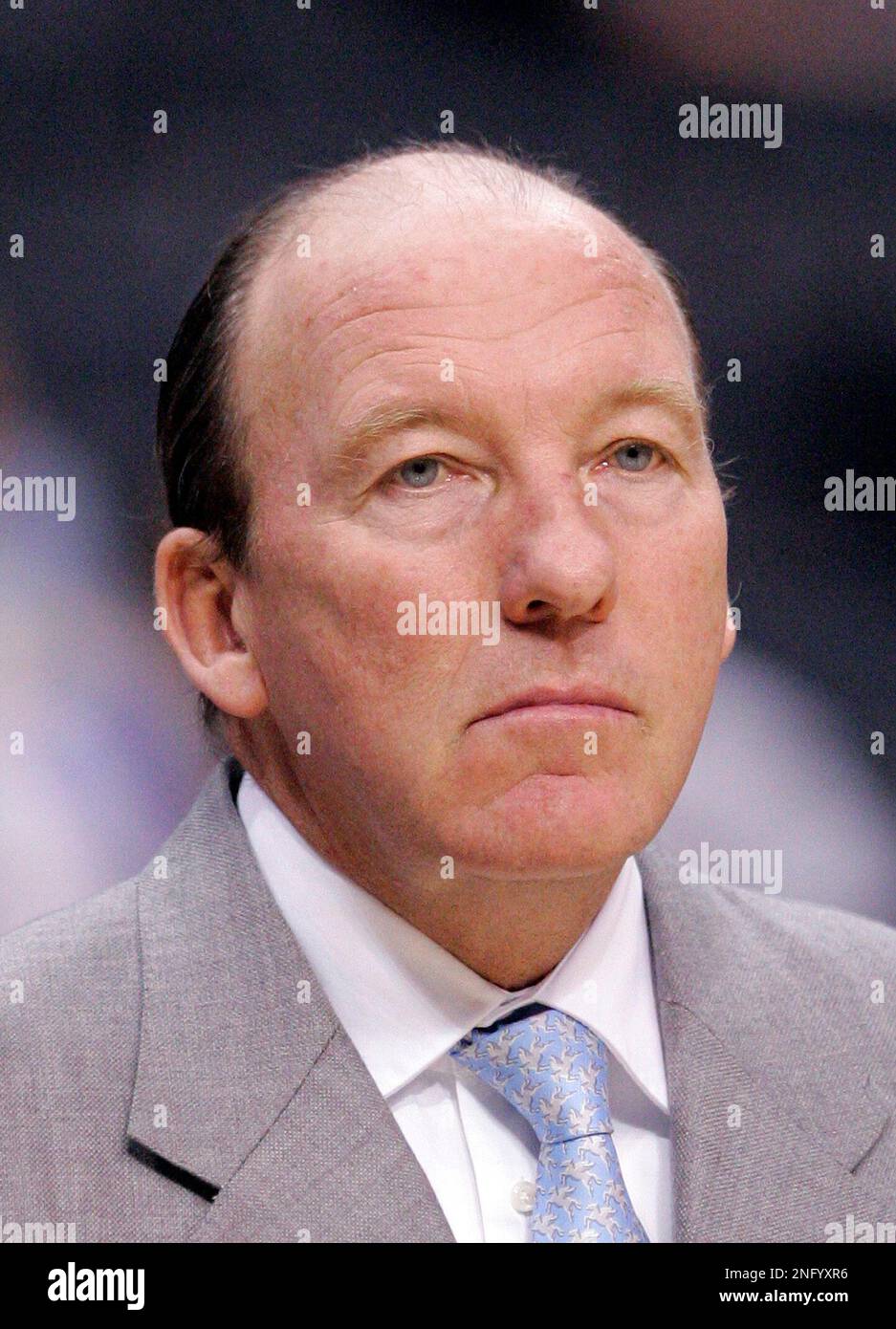 Los Angeles Clippers head coach Mike Dunleavy looks on prior to their ...