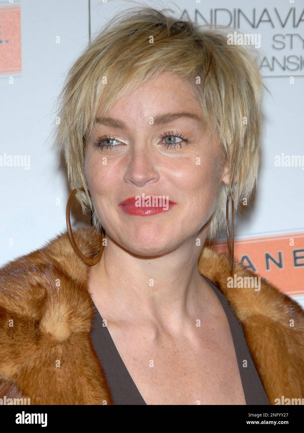Actress Sharon Stone poses on the press line at the Scandinavian Style ...