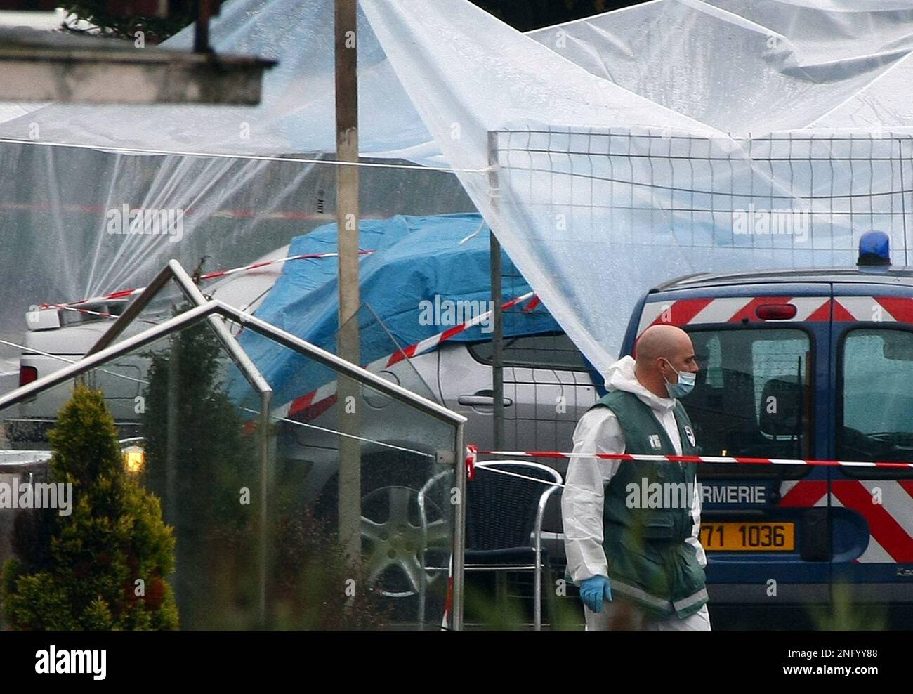 A French Forensic Police Officer Is Seen On A Crime Scene After