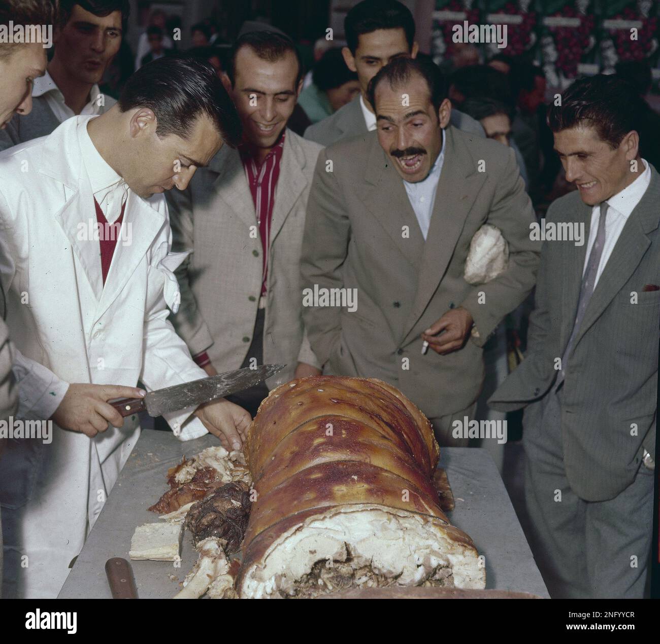 Barbecued pork forms one of the great attractions for hungry guests at ...