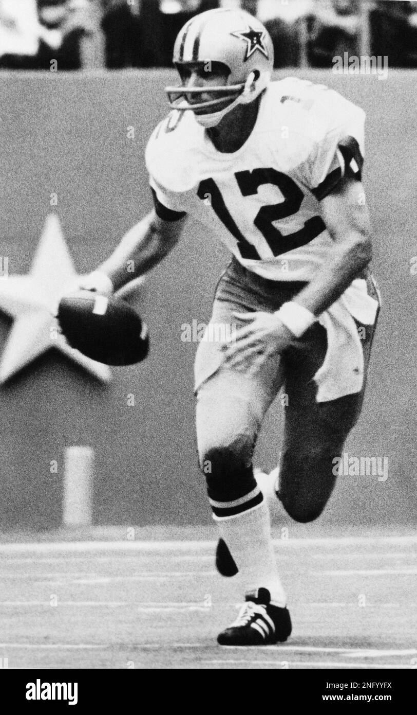 Dallas Cowboys quarterback Roger Staubach shown in action during the ...