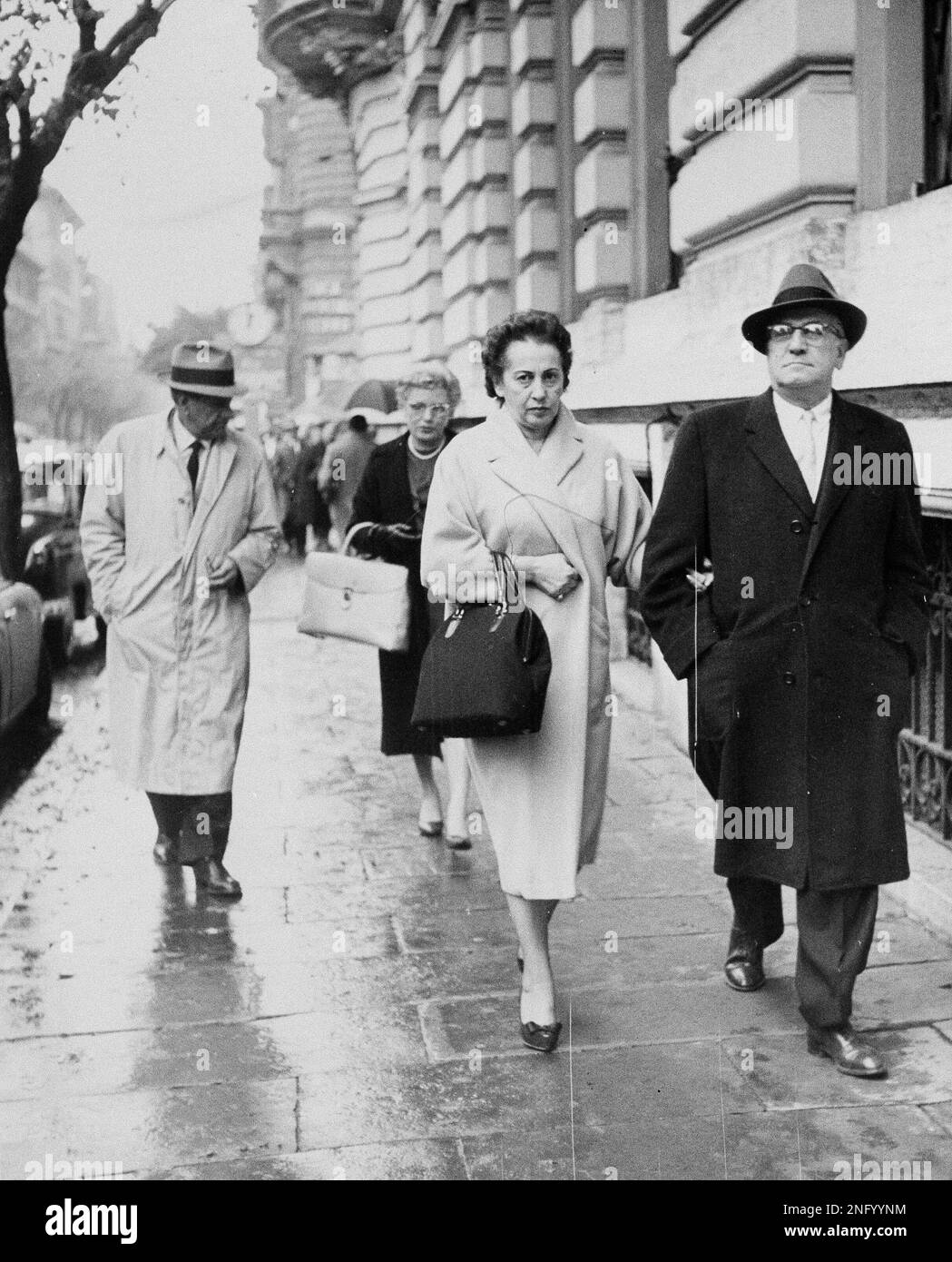 Anthony Accardo, right foreground, and his wife Claurice walk in Rome's ...
