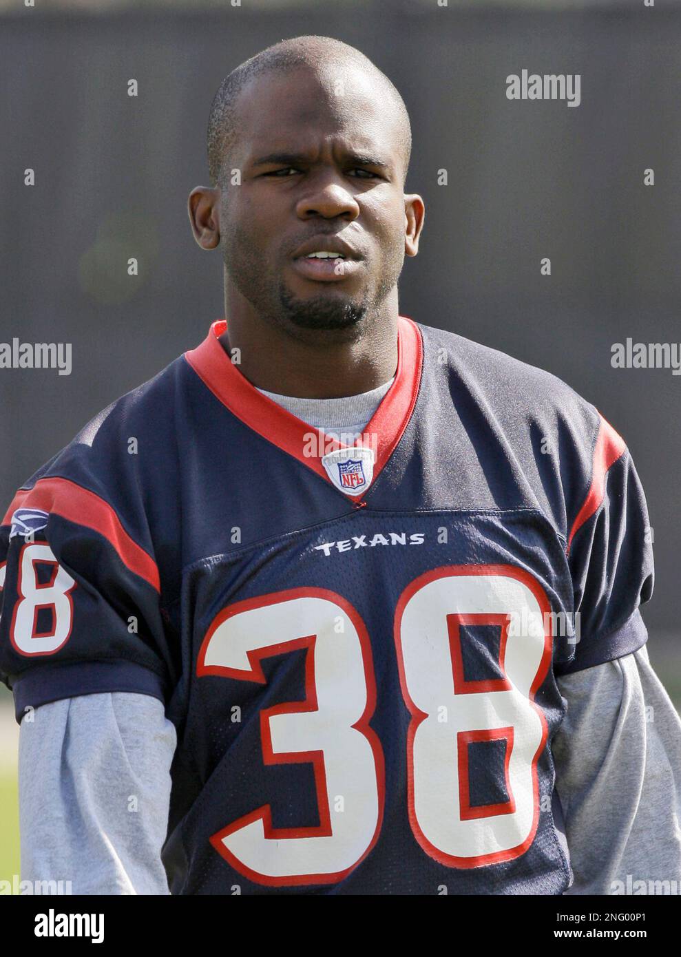 Houston Texans' DeMarcus Faggins before a football practice Wednesday ...
