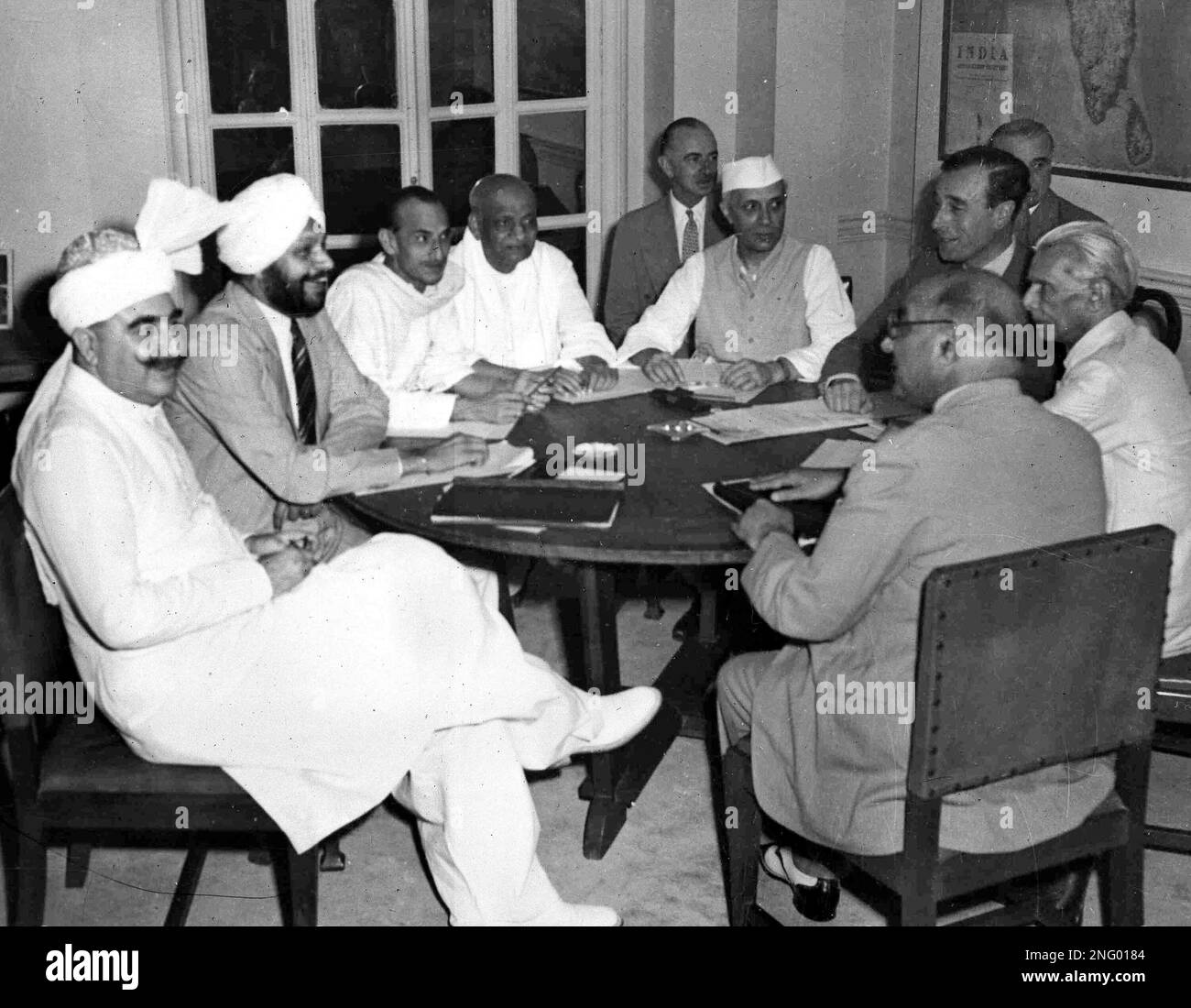 Lord Louis Mountbatten, Viceroy of India, met with seven Indian leaders ...