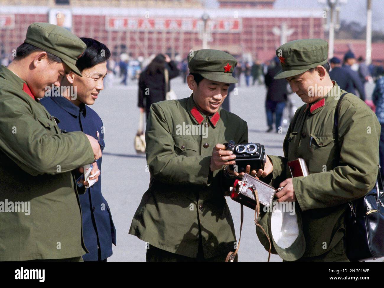 Seen here is an unidentified men in Tiananmen Square in Beijing, China ...