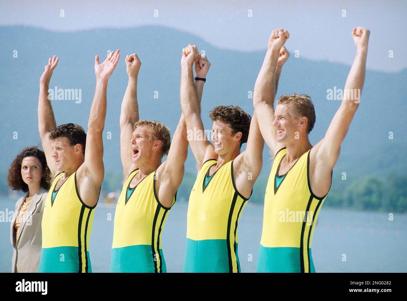 Australia's "Oresome Foursome" Coxless fours team, from left: Andrew ...