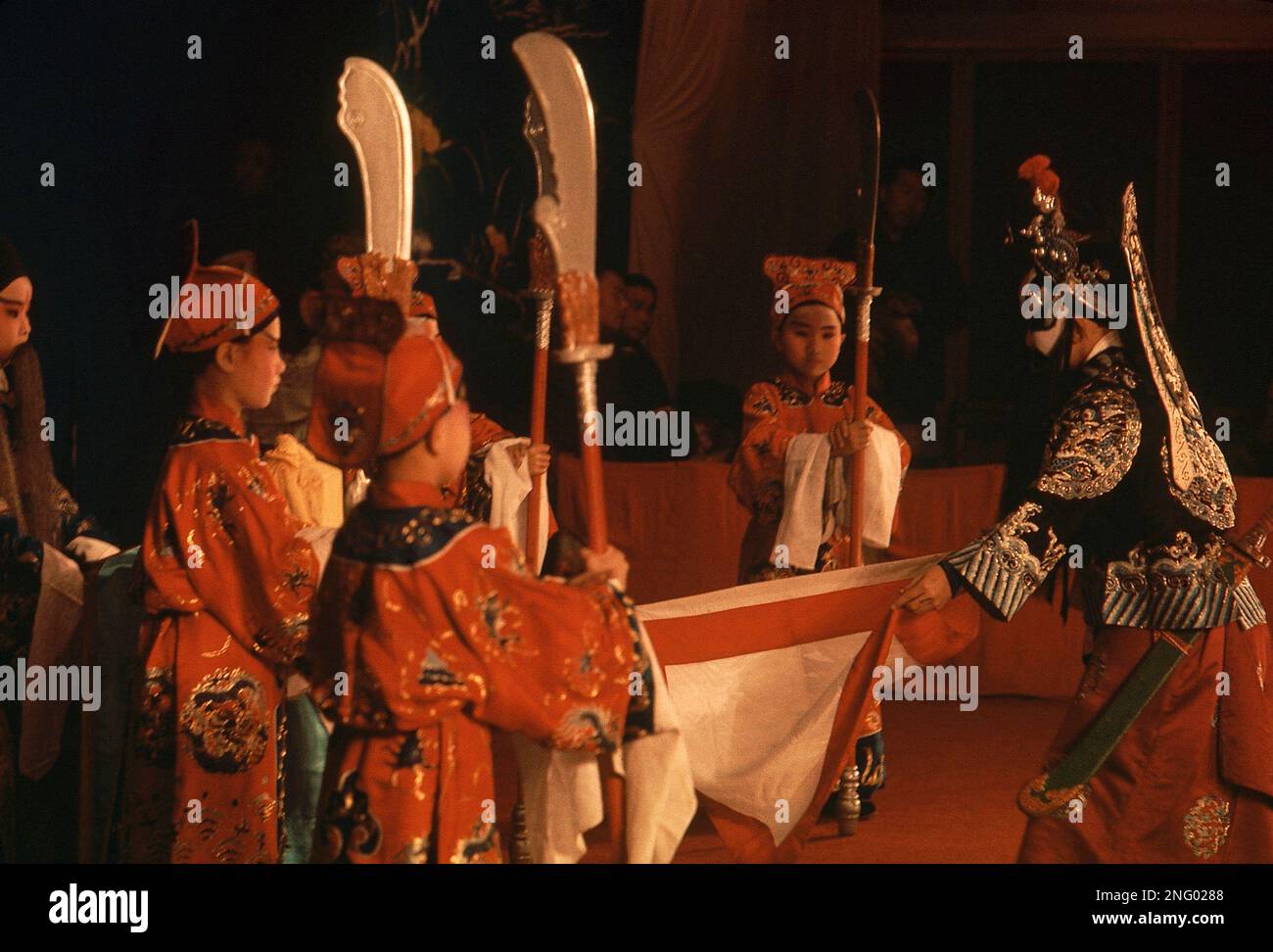 Seem here are performers from the Chinese Opera in Tokyo, Japan, March ...