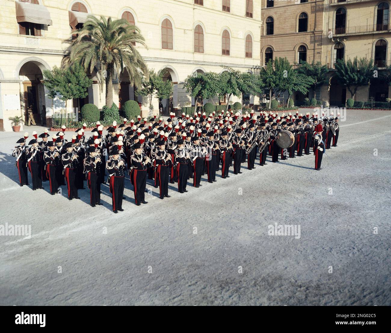 Pictured here is the Carabineri (Italian State Police) band assembled ...