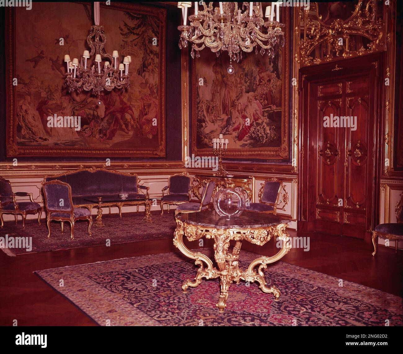 Pictured here is an interior view of the Quirinale Palace in Rome ...