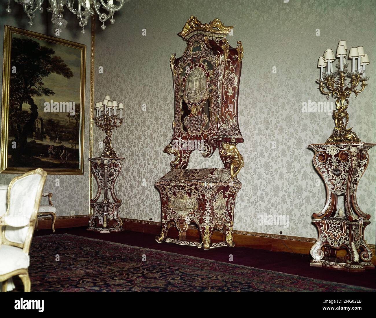 Pictured here is an interior view of the Quirinale Palace in Rome ...