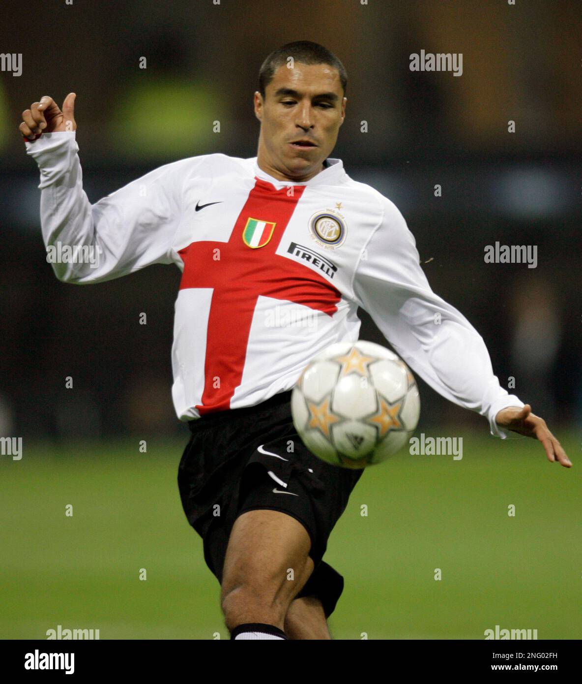 Inter Milan Colombian defender Iván Córdoba during a Champions League ...