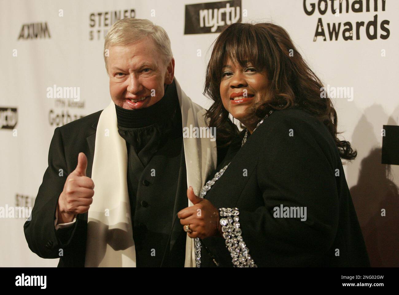 Film critic and honoree Roger Ebert and his wife Chaz Hammelsmith Ebert ...