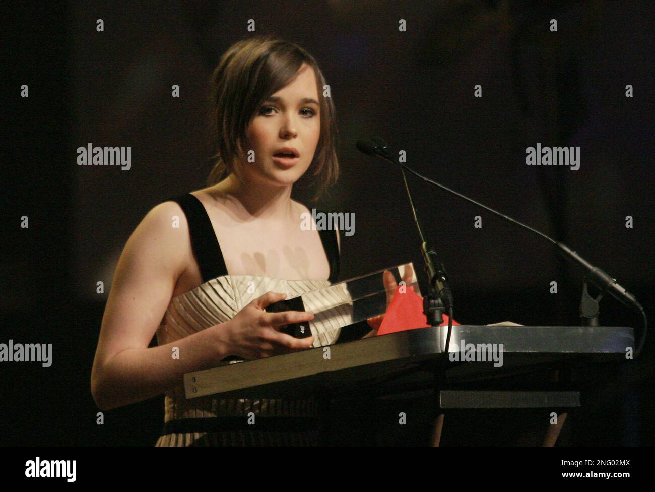 Actress Ellen Page accepts her award for breakthrough actor at the 17th Annual Gotham Awards at ...