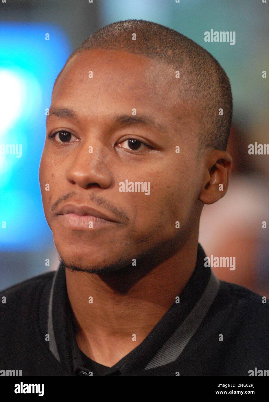 Rapper Lupe Fiasco makes an appearance at MTV Studios in Times Square ...