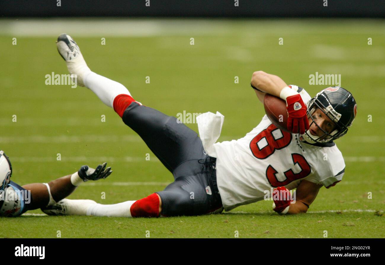 Houston Texans wide receiver Kevin Walter holds onto the ball during an ...