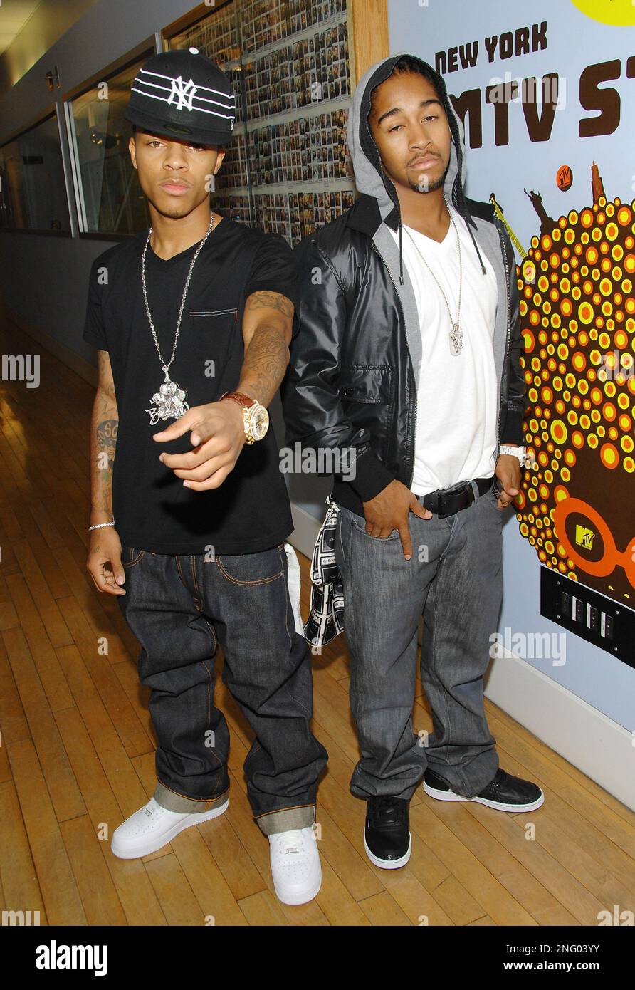 Rappers Bow Wow, left, and Omarion pose backstage after an appearance ...