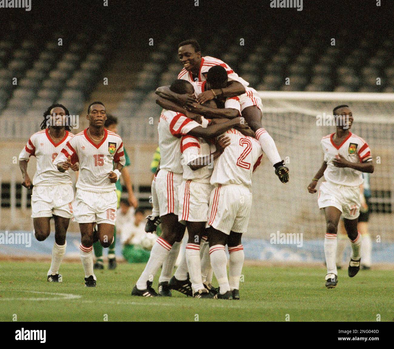 Ghana soccer players celebrate after beating Australia 1-0 to take ...