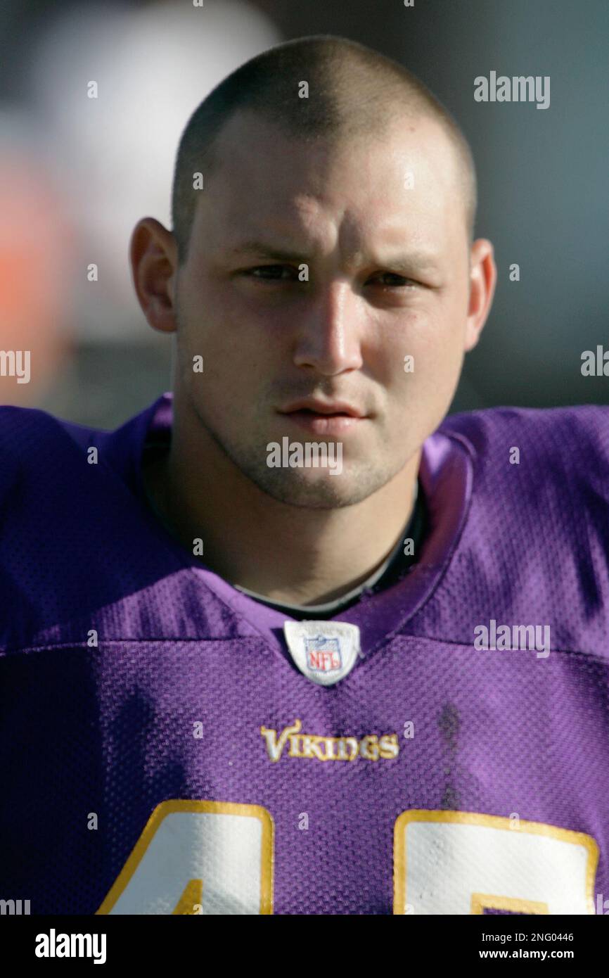Minnesota Vikings tight end Garrett Mills is shown at the NFL football ...
