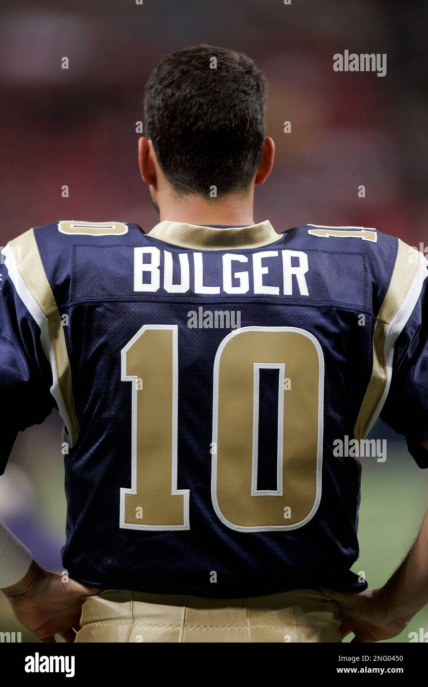 St. Louis Rams quarterback Marc Bulger during pregame for an NFL ...