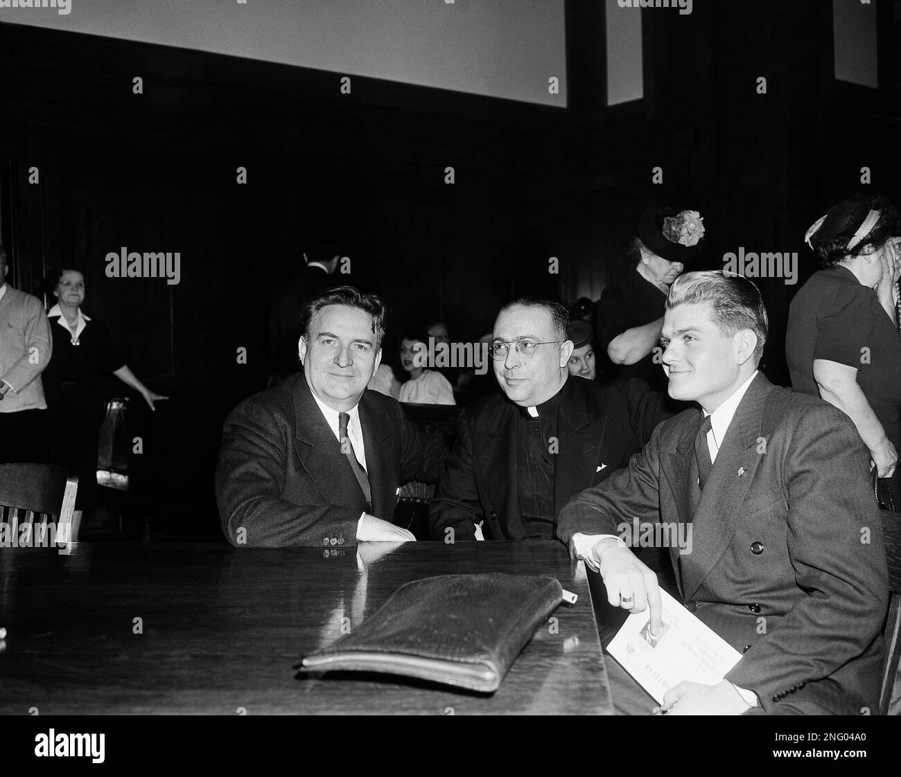 Gerald L.K. Smith, left, the Rev. Arthur W. Terminiello, center, and ...