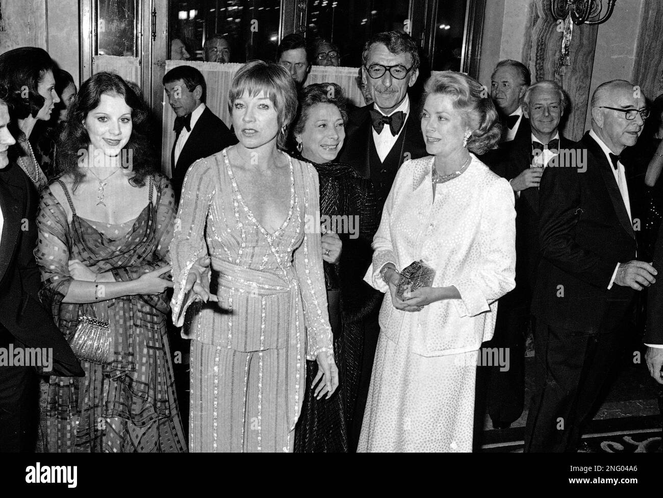 Left to right, ballet dancer Leslie Browne, actress Shirley MacLaine, producer Nora Kaye, and ...