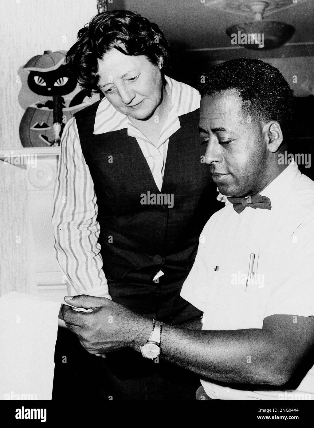 Barney Hill, right, of Portsmouth, N.H., with his wife, Betty, Sept. 16 ...