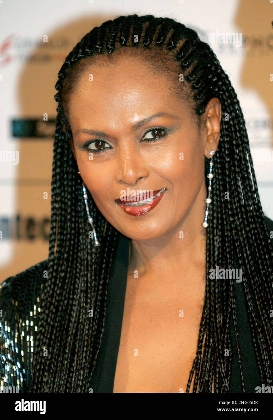 Ethiopian actress Zeudi Araya poses for photographers during the award ...