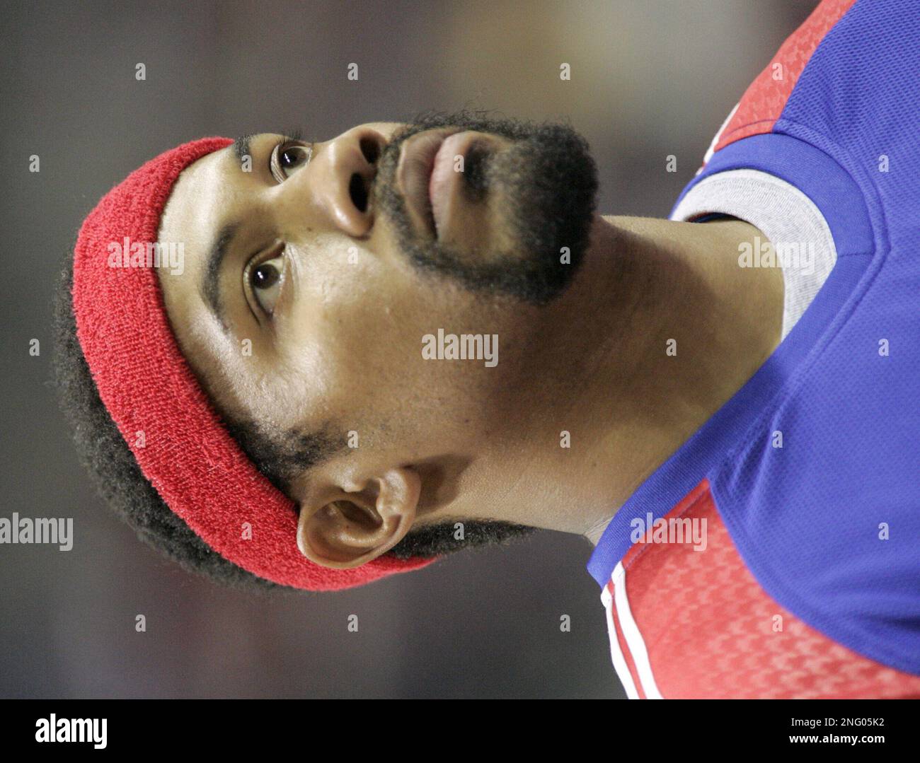 Detroit Pistons basketball player, center Rasheed Wallace, on Wednesday ...