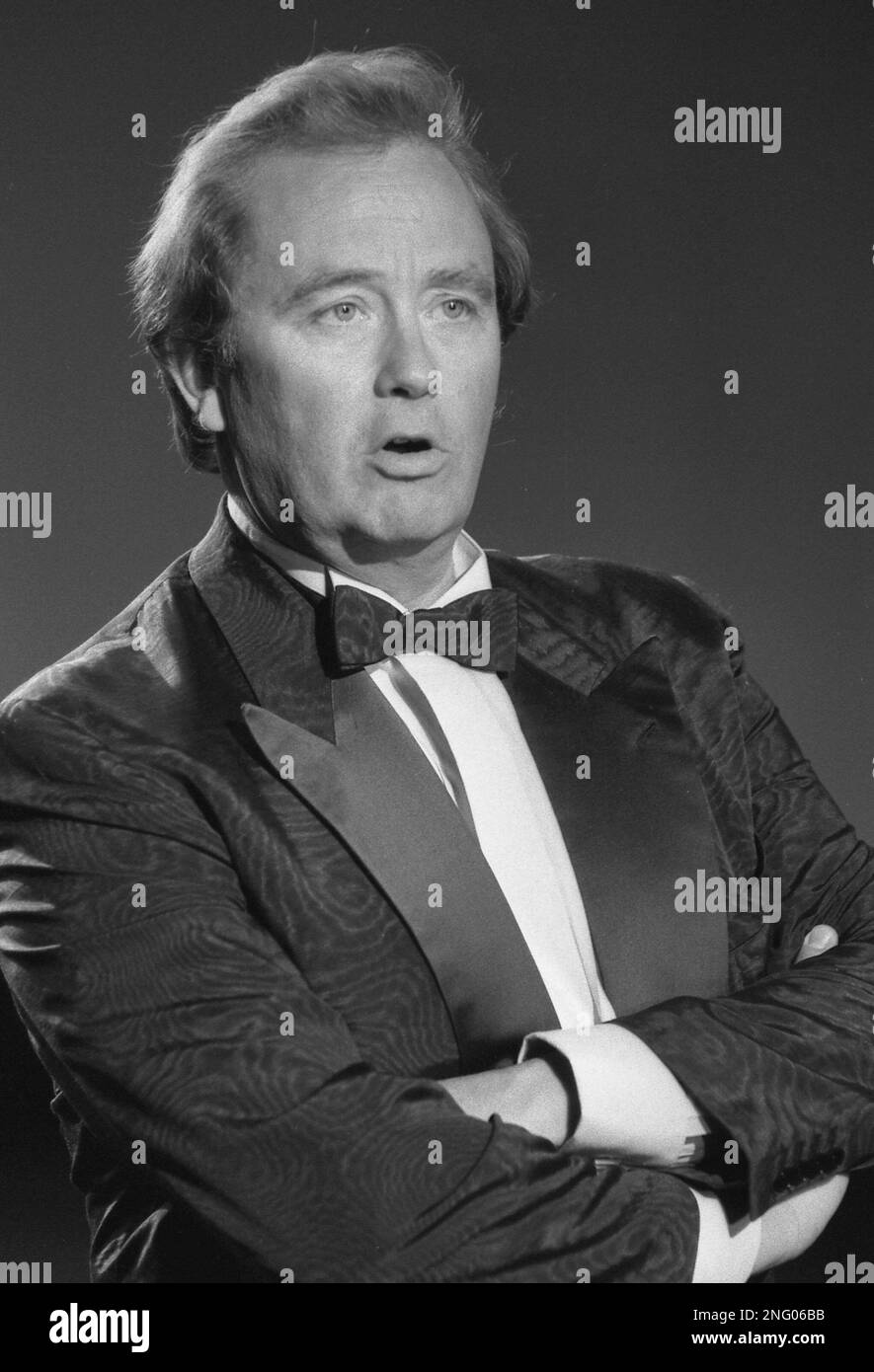 Famous West German opera singer Rene Kollo is pictured during dress rehearsal for a live TV show ...