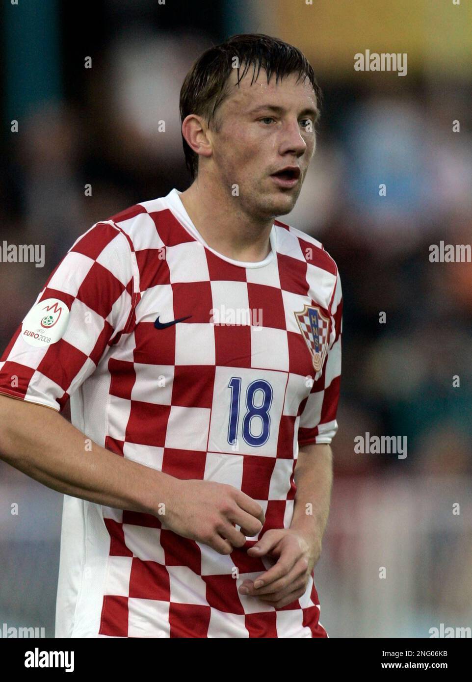 Croatian player Ivica Olic is seen during a friendly match against ...