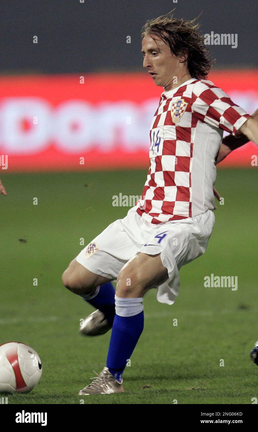 Croatian player Luka Modric is seen during the Euro 2008 qualifying ...