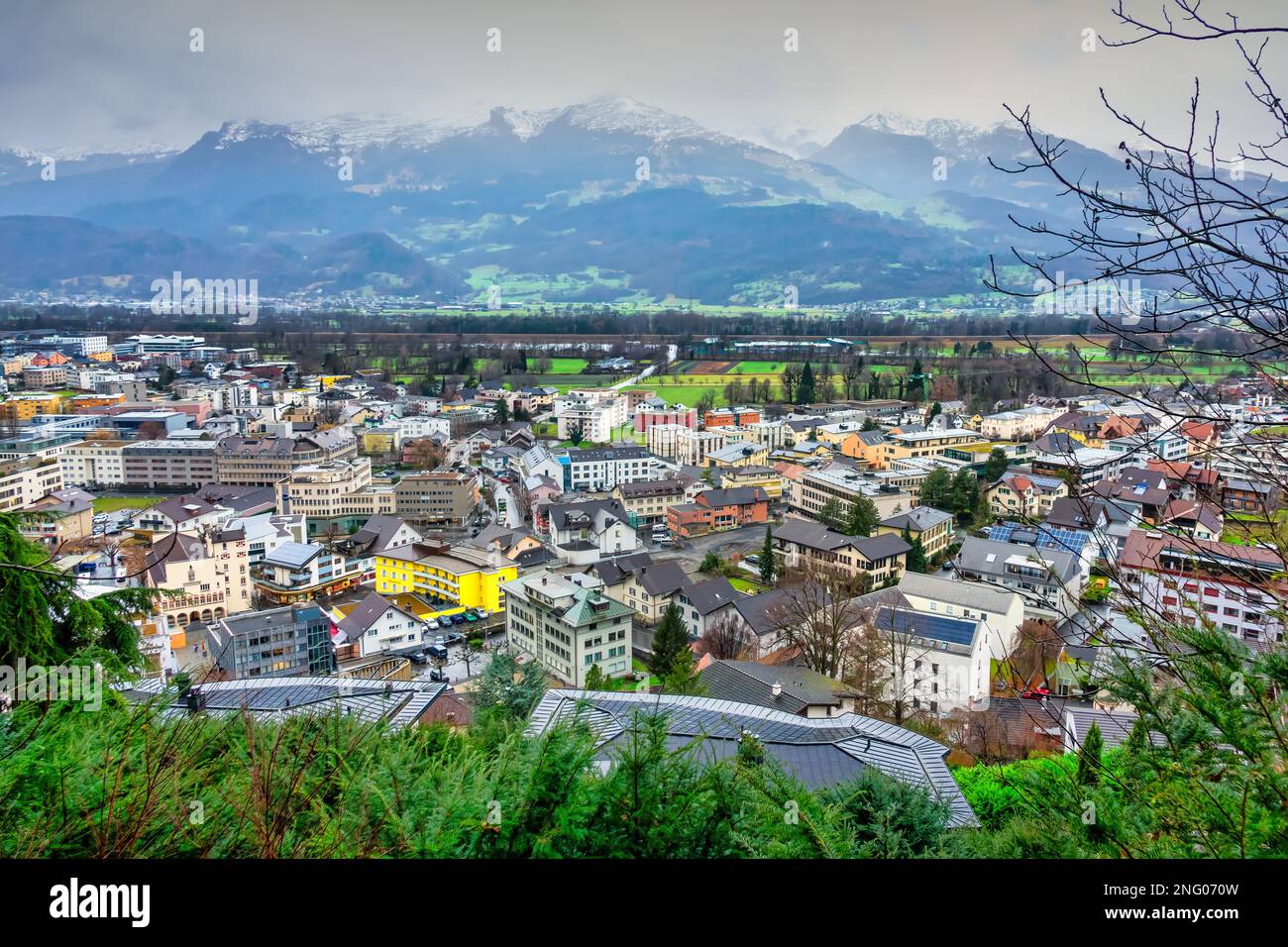 Cityscape of downtown Vaduz, Liechtenstein Stock Photo - Alamy
