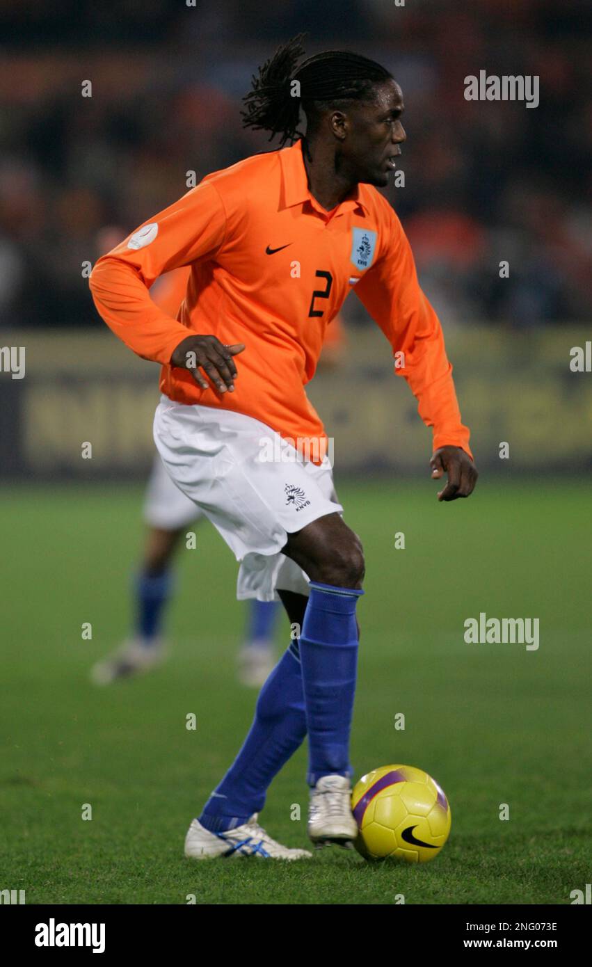 Mario Melchiot during the Euro 2008 qualifying match against Luxembourg ...