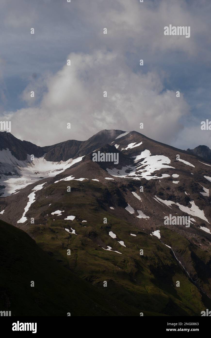 Snow on the mountain in Alps Stock Photo - Alamy