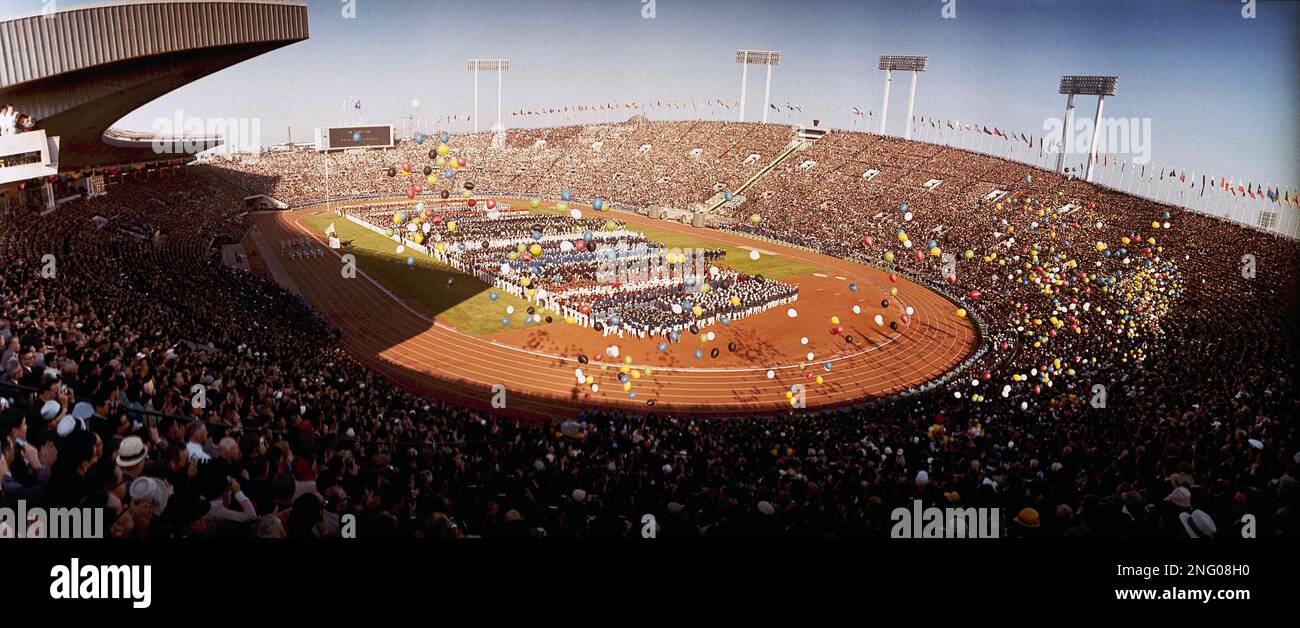 Pictured here are the festivities at the opening ceremony of the 1964 ...