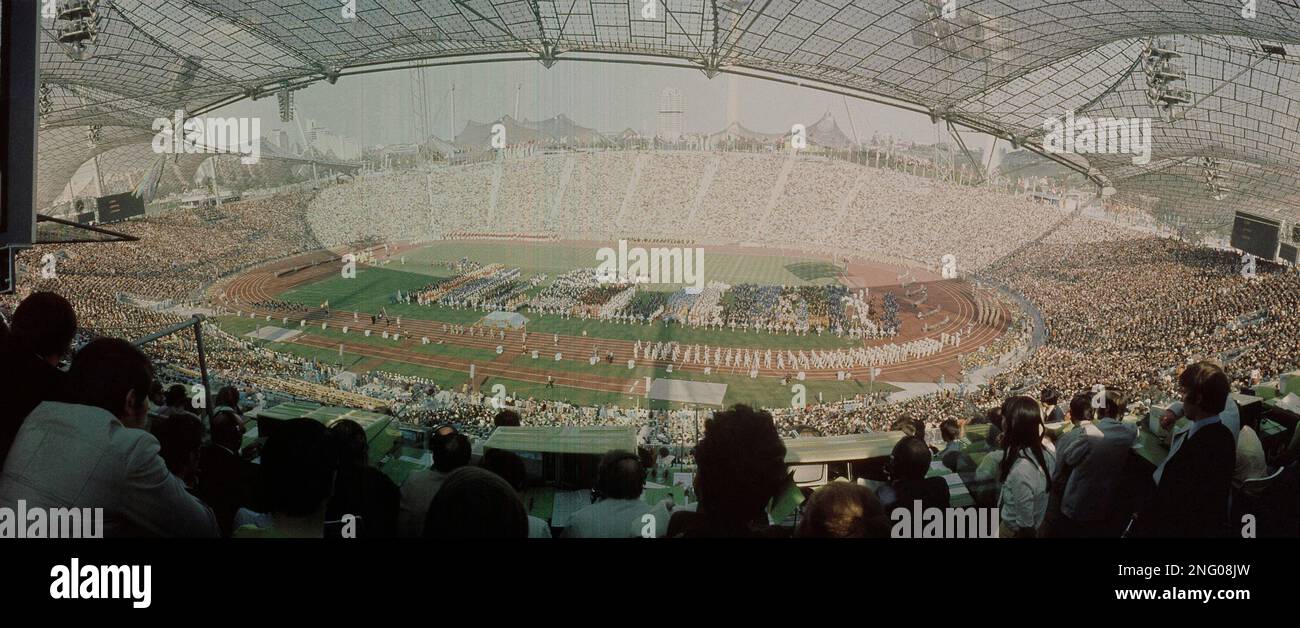 Pictured here is an aerial view of the Olympic Stadium during the ...