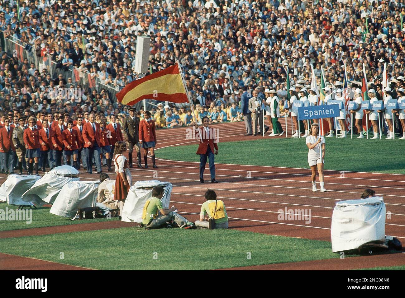 Pictured here is a view of the opening ceremonies of the 1972 Summer ...