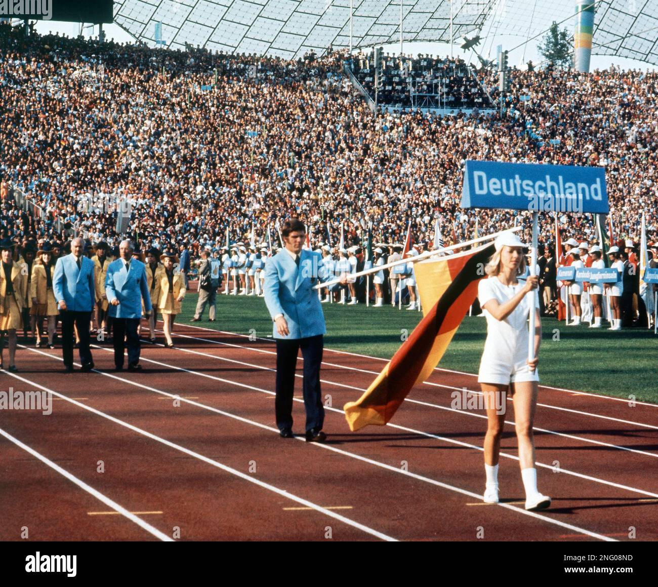 Pictured here is a view of the opening ceremonies of the 1972 Summer ...