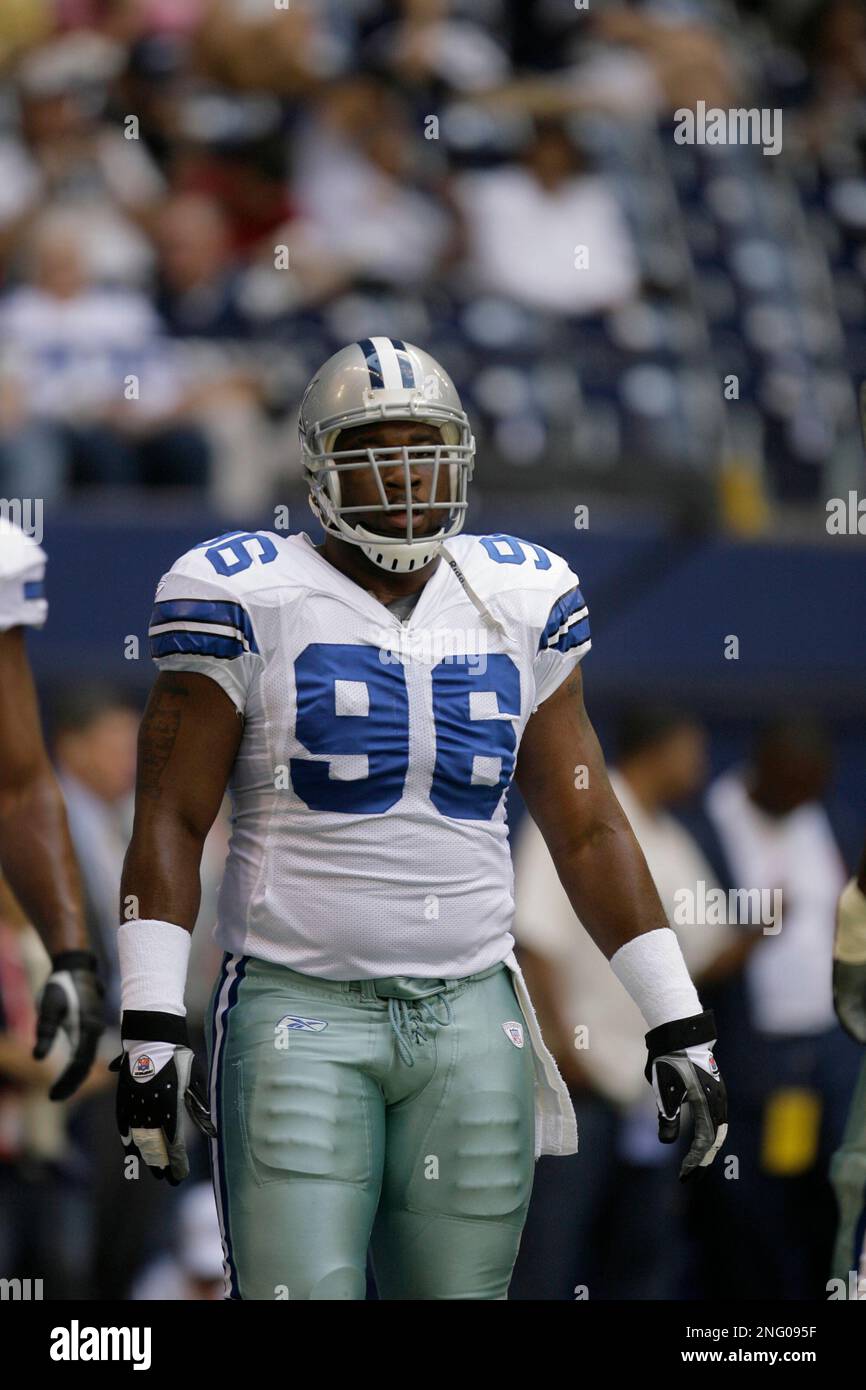 Dallas Cowboys defensive end Marcus Spears (96) before their NFL ...