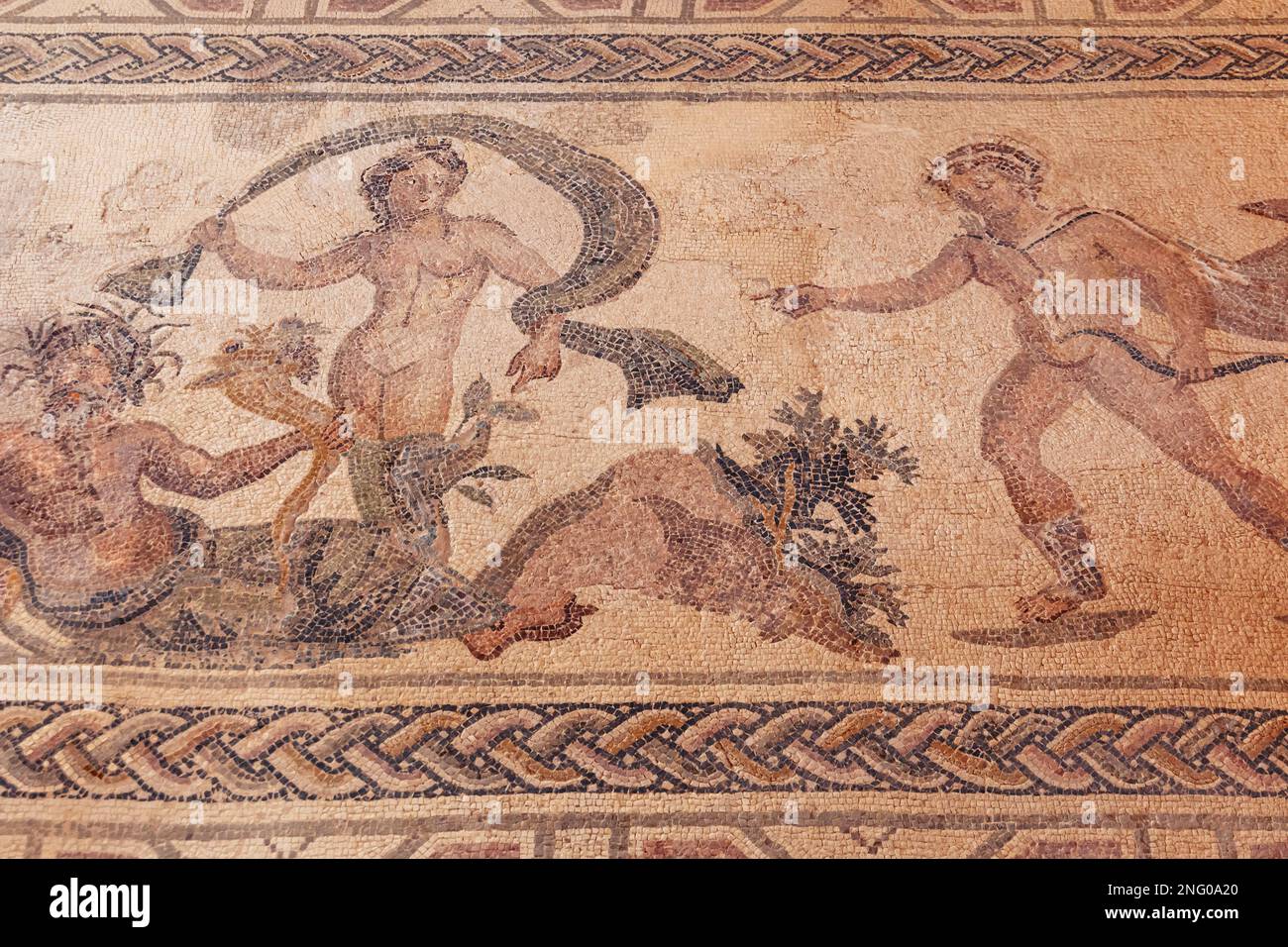 Apollo and Daphne mosaic in House of Dionysos Roman villa in Paphos ...