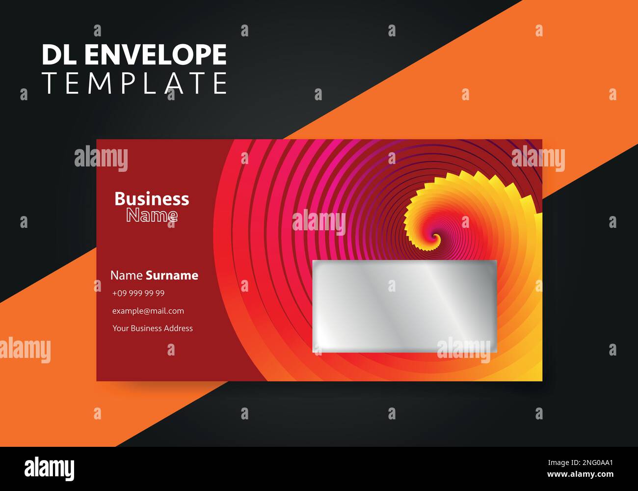 The envelope DL size template. International standard size. Envelope ...