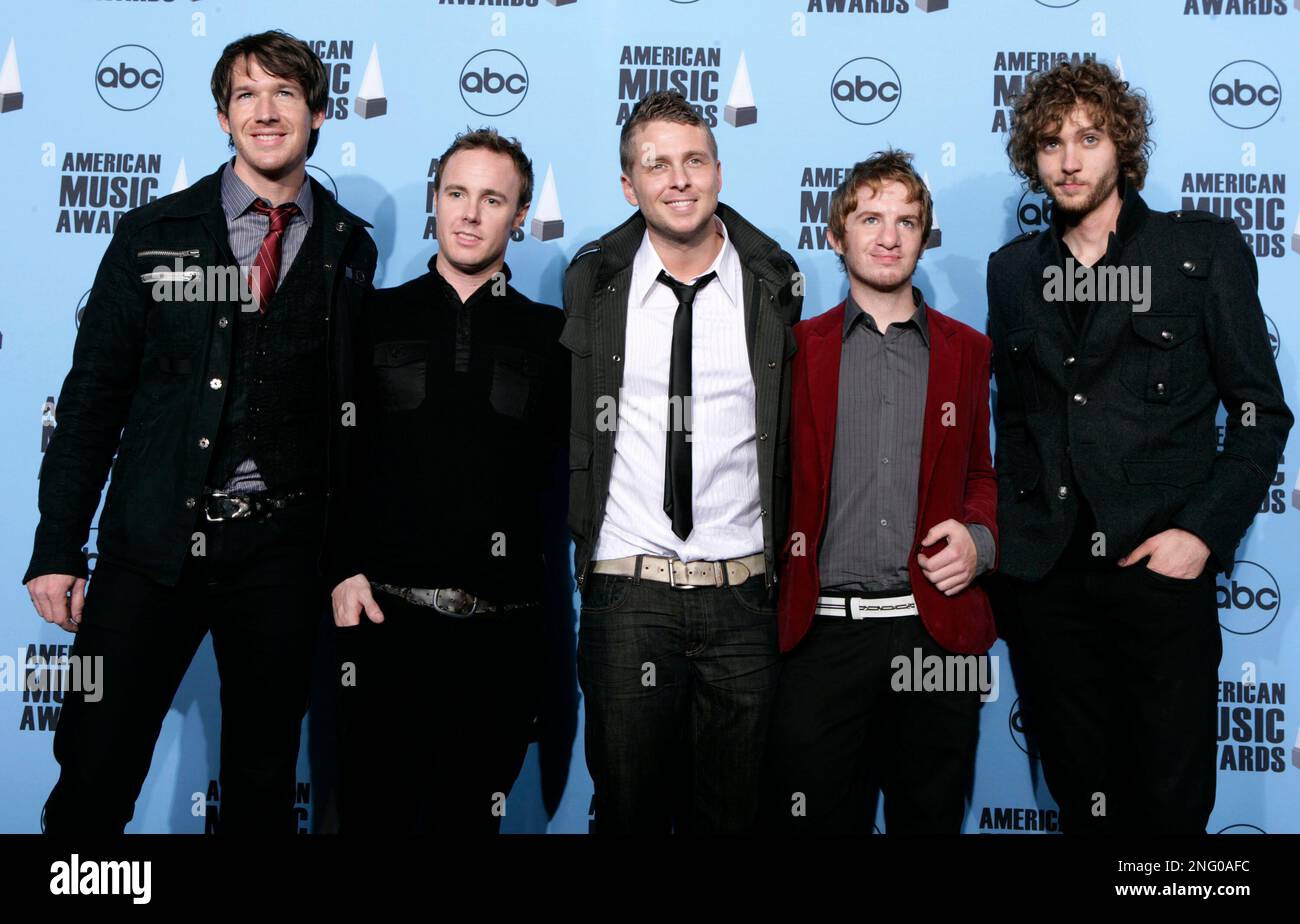 The musical group OneRepublic is seen backstage at the American Music ...