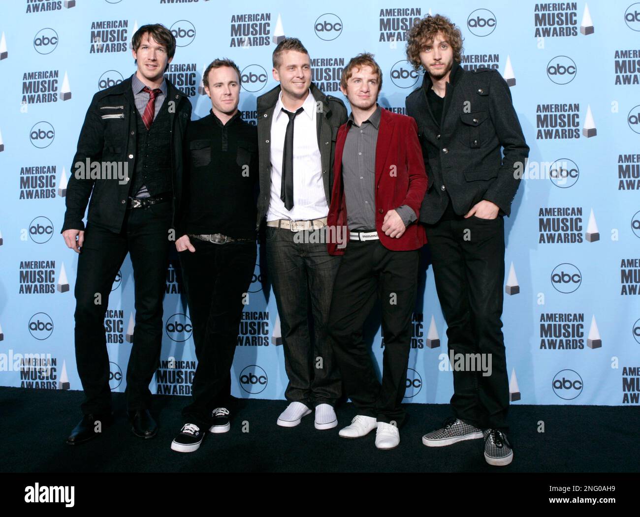 The musical group OneRepublic is seen backstage at the American Music ...
