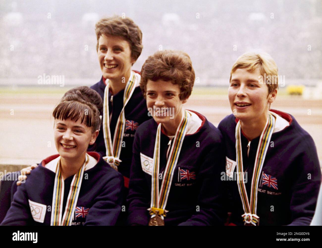 British team which came in third in Women's 400 meter relay at the ...