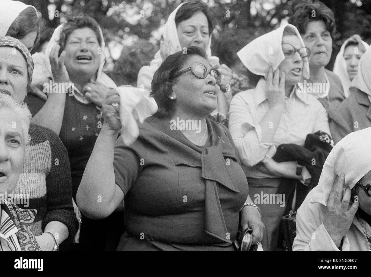 The Mothers of the Plaza de Mayo engage in an anti-government protest ...