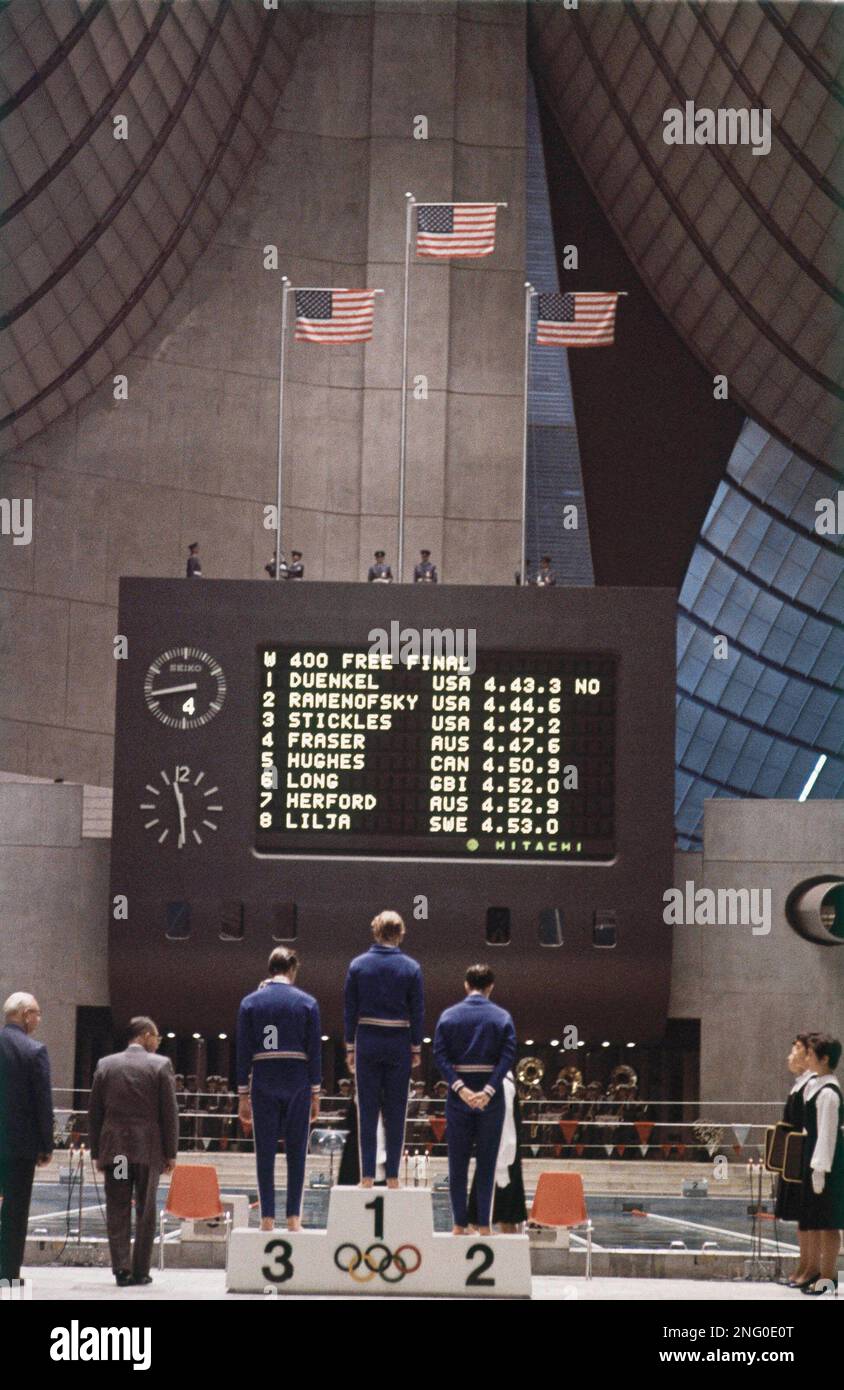 The American flag flies from all three flag staffs in Tokyo's during ...