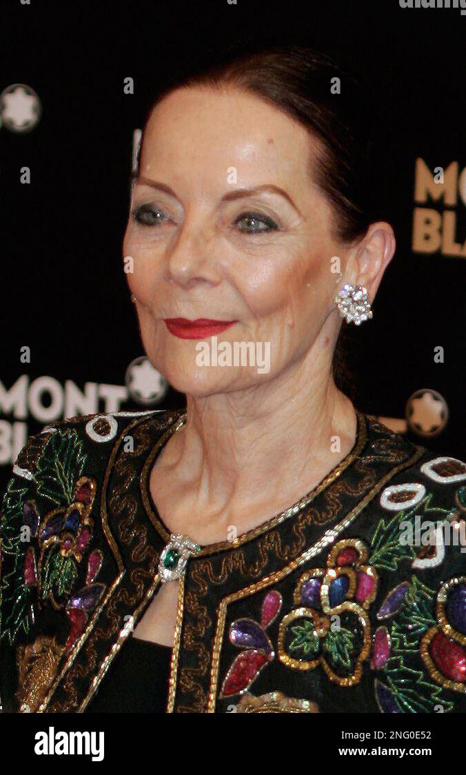 Gitte Lee, wife of US actor Christopher Lee arrives for an exclusive ...