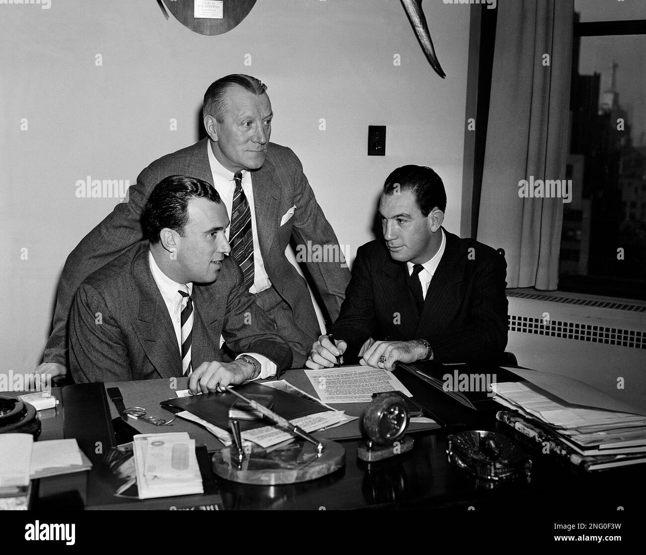Ace Parker, right, former Duke Athlete who won the national football ...