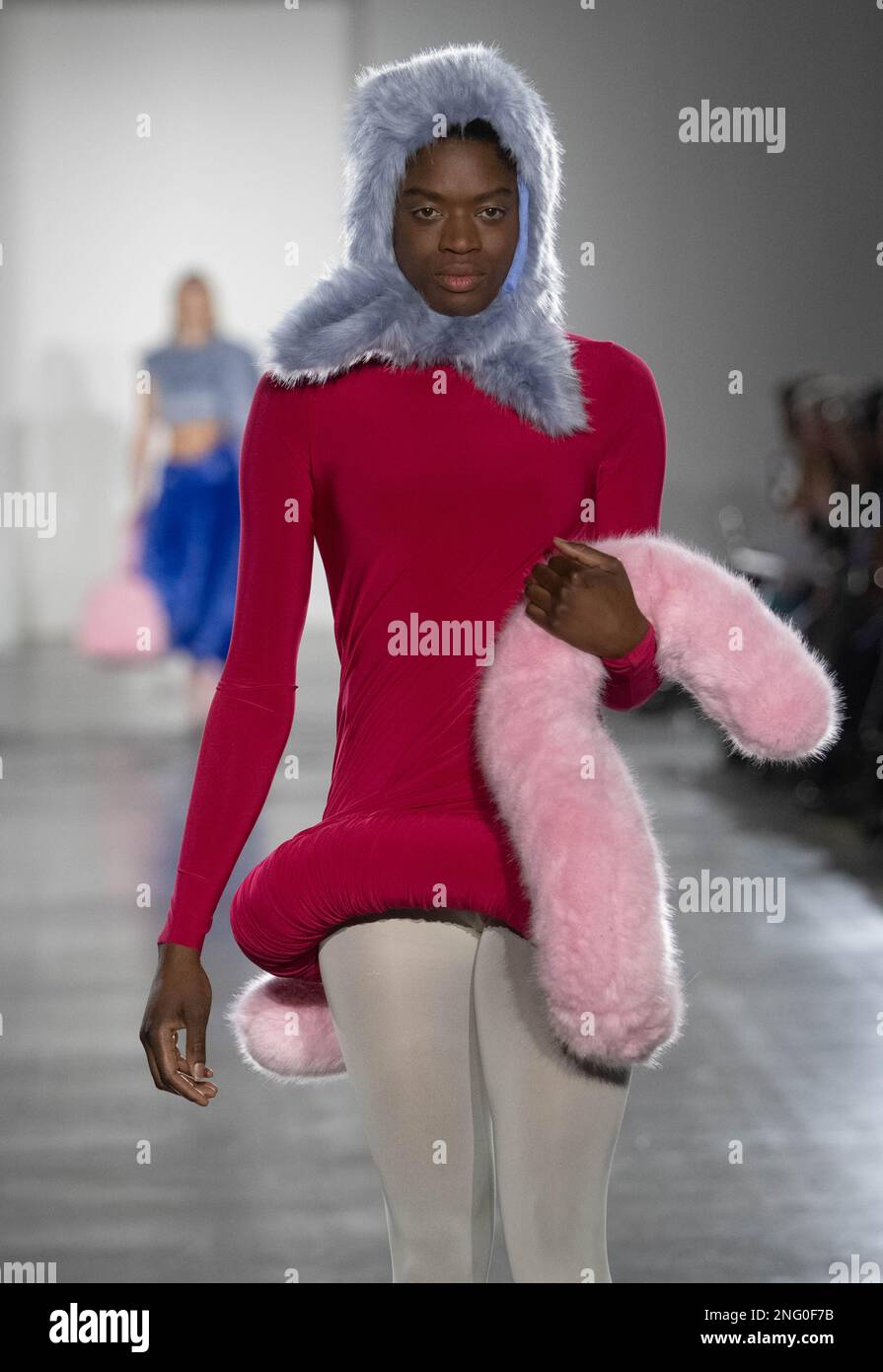 Models on the catwalk during the London College of Fashion show at The ...
